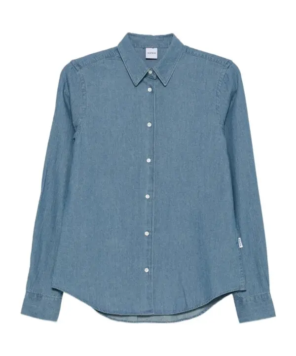 Aspesi Button-down Denim Shirt - Blue