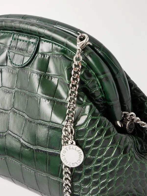 Stella McCartney Falabella Croc-effect Vegetarian Material Clutch