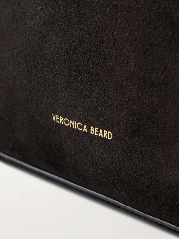 Veronica Beard Swing Embellished Suede Clutch