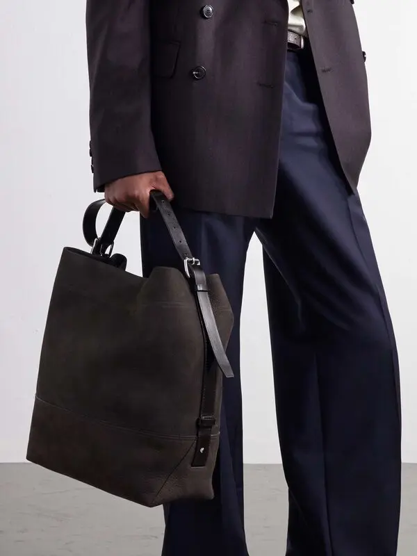 LEMAIRE Belted Nubuck Leather Tote Bag