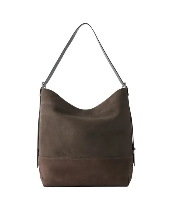 LEMAIRE Lemiare Belted Nubuck Leather Tote Bag - Brown