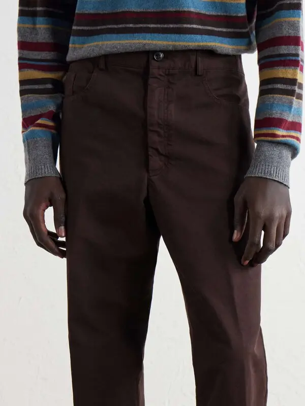 Dries Van Noten Straight-leg Cotton Trousers