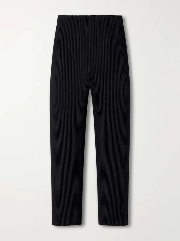 Issey Miyake Mc July Pleated Straight-leg Trousers - Black