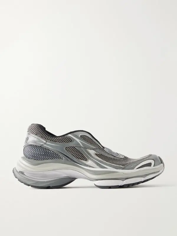 Balenciaga Rubber-trimmed Mesh Sneakers - Gray