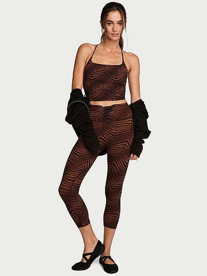 Victoria's Secret Vsx Elevate™ Lace-up Capri Legging - Print