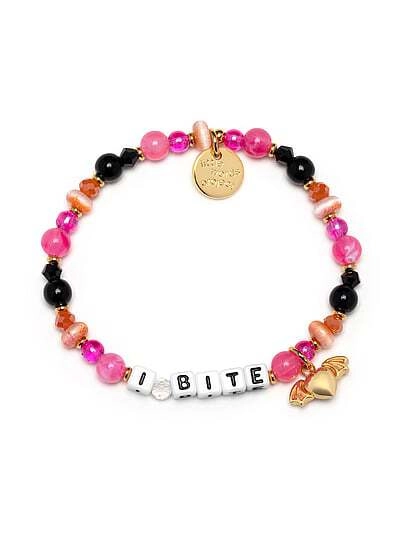 Pink Little Words Project I Bite Bracelet - Black