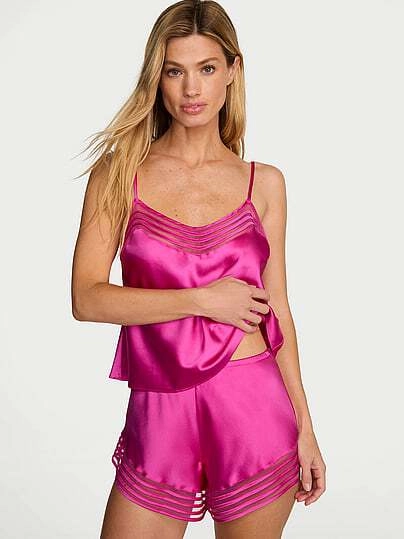 Victoria's Secret Very Sexy Washable Silk Sheer Stripe Short - Pink