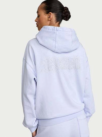 Victoria's Secret Angel Essentials Iconic Fleece Full-zip Hoodie - Blue