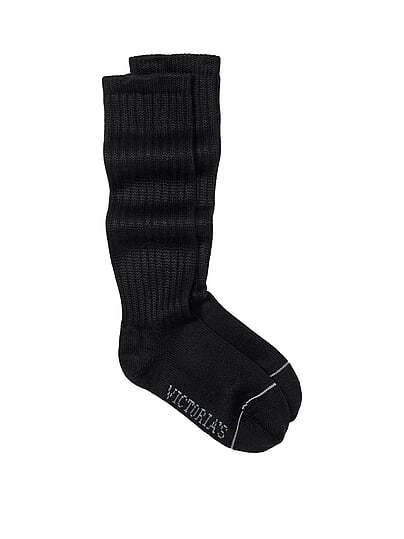 Victoria's Secret Slouchy Sleep Socks - Black