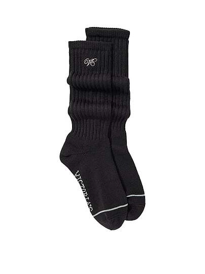 Victoria's Secret Slouchy Knit Socks - Black
