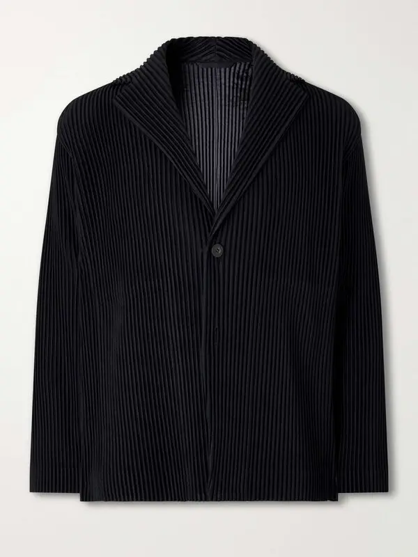 Issey Miyake Pleated Single-breasted Blazer