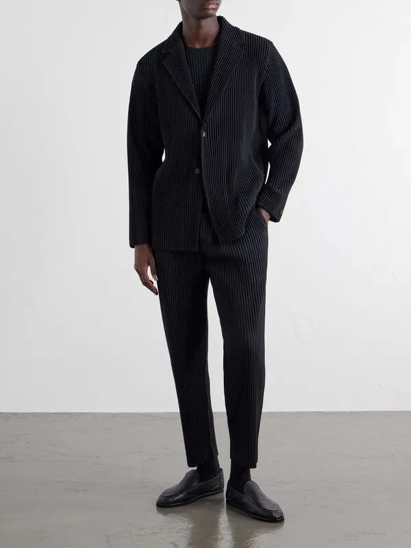 Issey Miyake Pleated Single-breasted Blazer