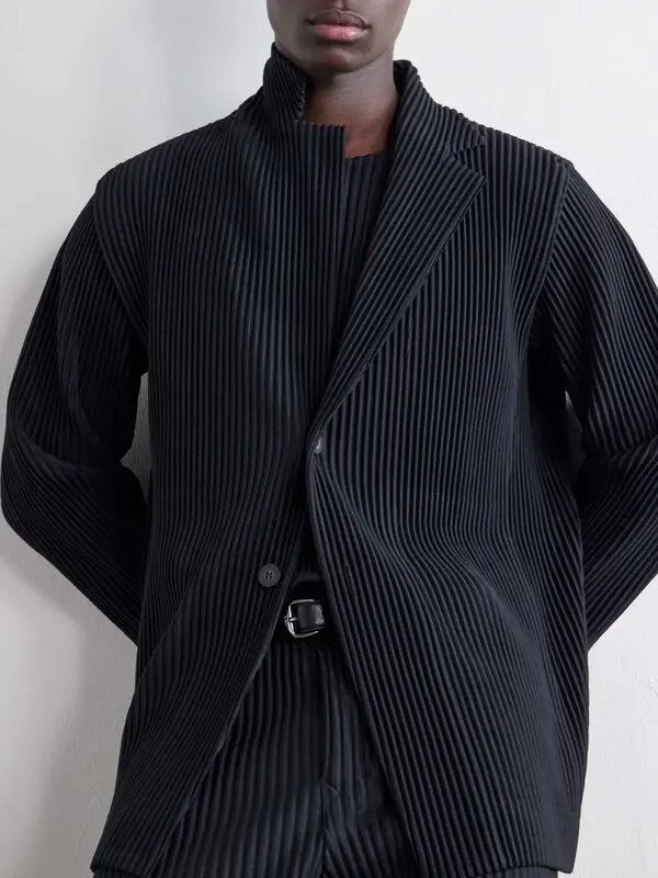 Issey Miyake Pleated Single-breasted Blazer