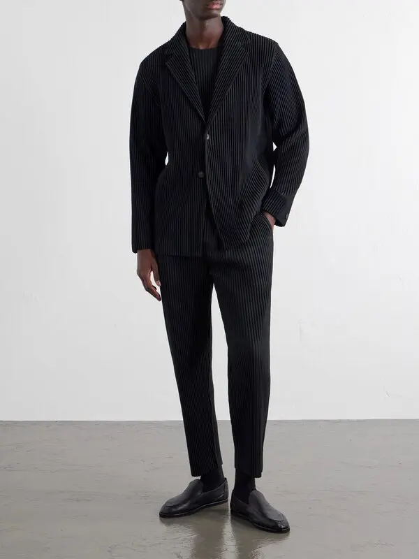 Issey Miyake Pleated Single-breasted Blazer