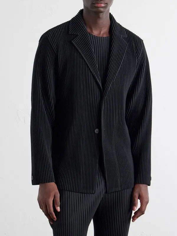 Issey Miyake Pleated Single-breasted Blazer