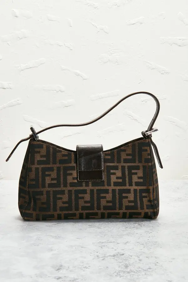 Fendi Zucca Shoulder Bag - Brown