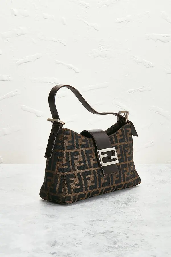 Fendi Zucca Shoulder Bag - Brown