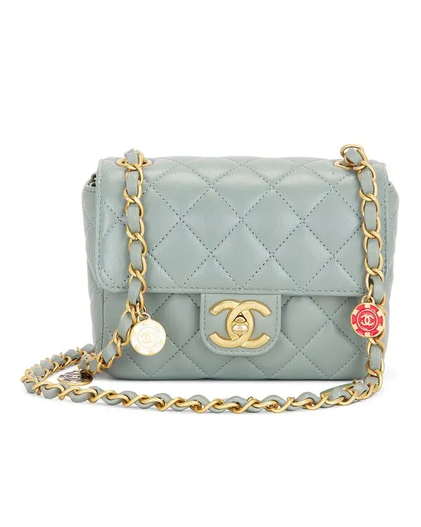 FWRD RENEW Chanel Lambskin Mini Casino Royale Charms Square Flap Bag