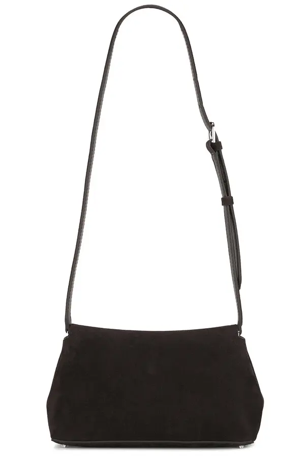 TOTEME T-lock Suede Clutch - Espresso