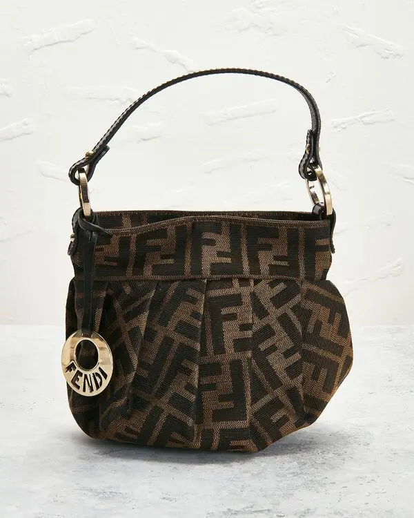 FWRD RENEW Fendi Zucca Mini Chef Hobo Bag