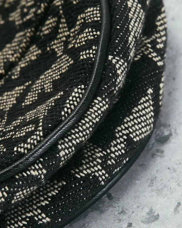 FWRD RENEW Dior Diorissimo Pochette Saddle Bag In Black &amp; Grey