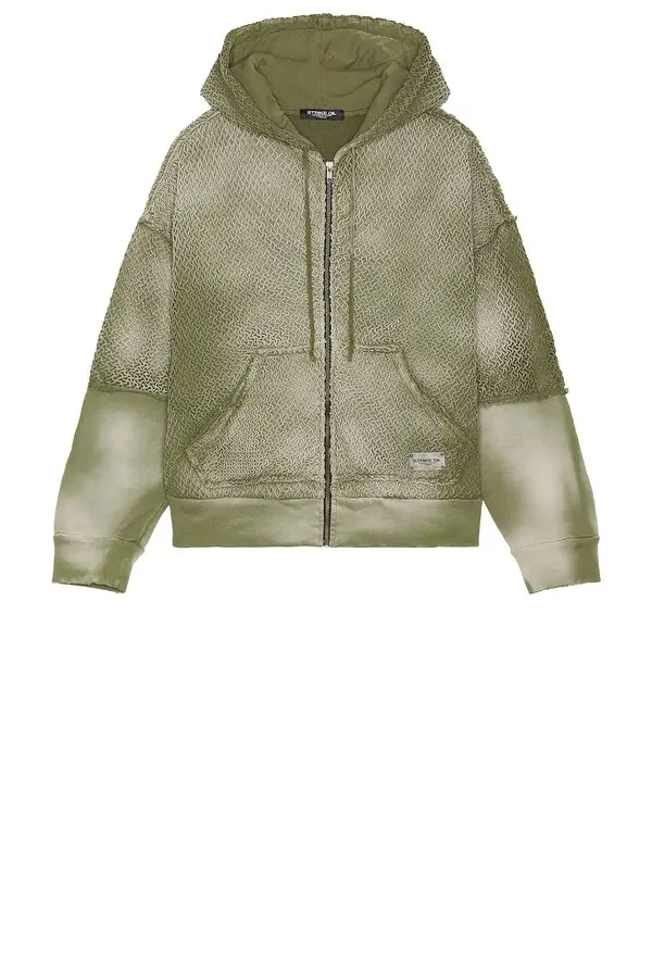 STRIKE OIL Double Sleeve Net Zip Hoodie