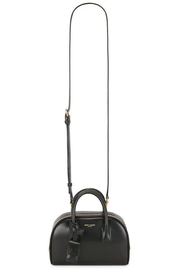 Saint Laurent Mini Sac De Jour Supple Boston Bag In Black