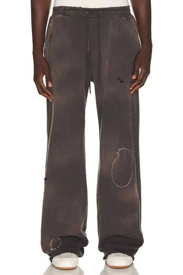 STRIKE OIL Thrashed Sweatpants - Black
