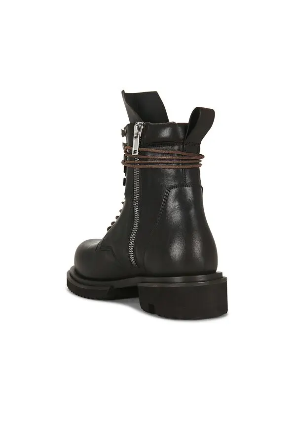 Rick Owens Low Army Gabe Boots In Brown