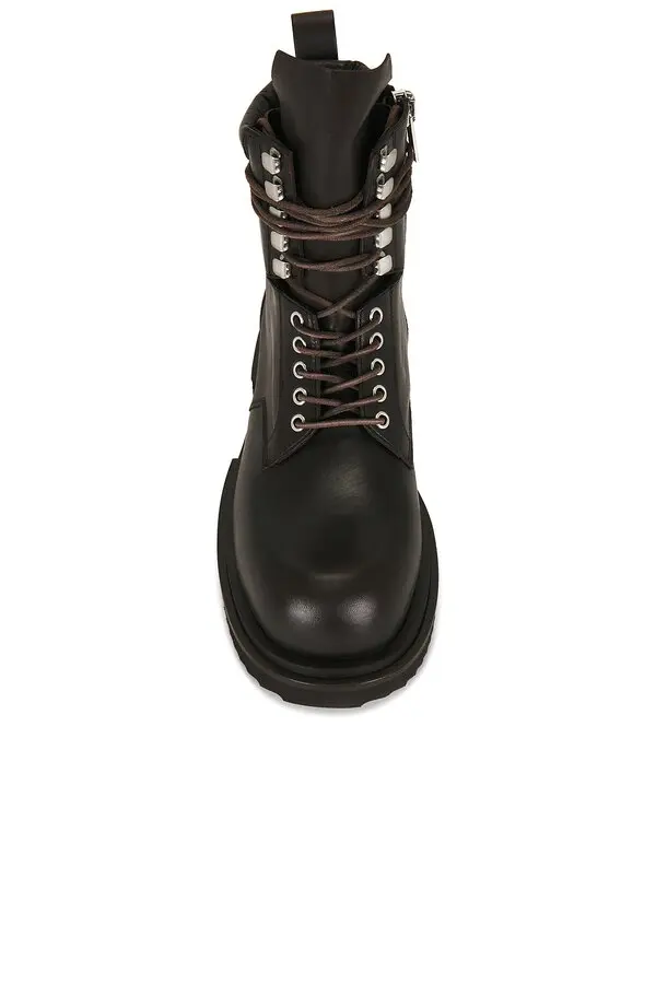 Rick Owens Low Army Gabe Boots In Brown