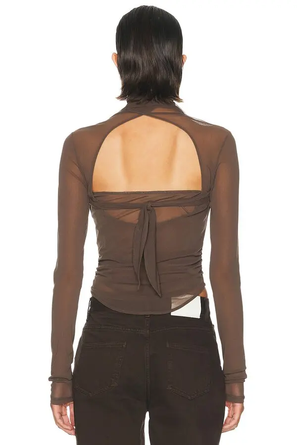 LEMAIRE Ballerina Foulard Top In Brown