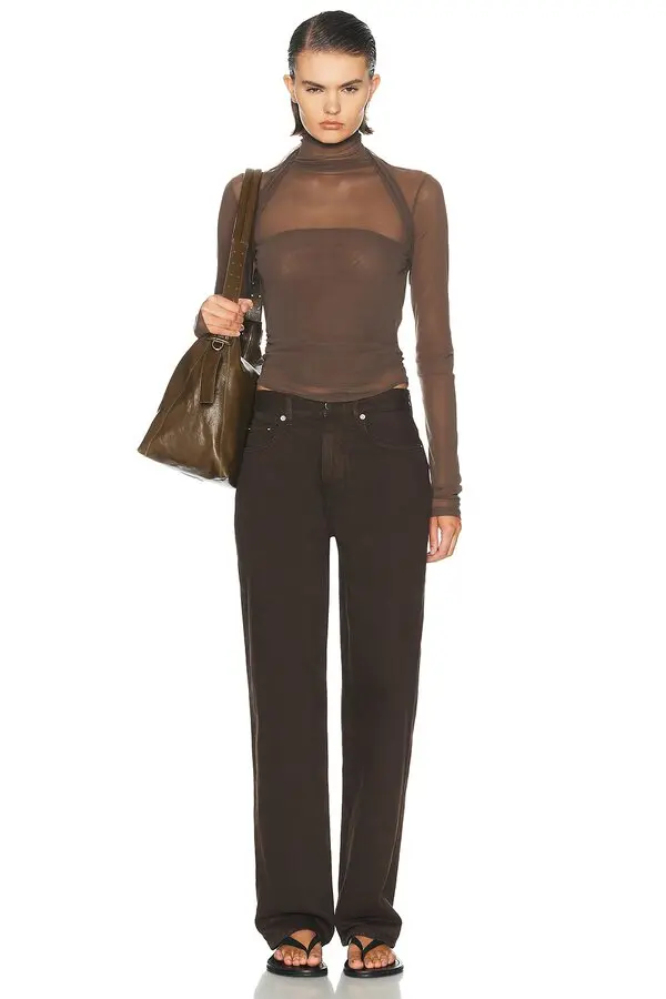 LEMAIRE Ballerina Foulard Top In Brown