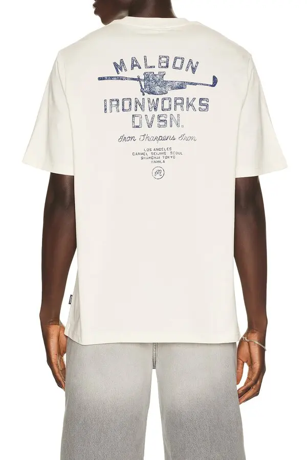 MALBON Vista Ironworks Tee In White