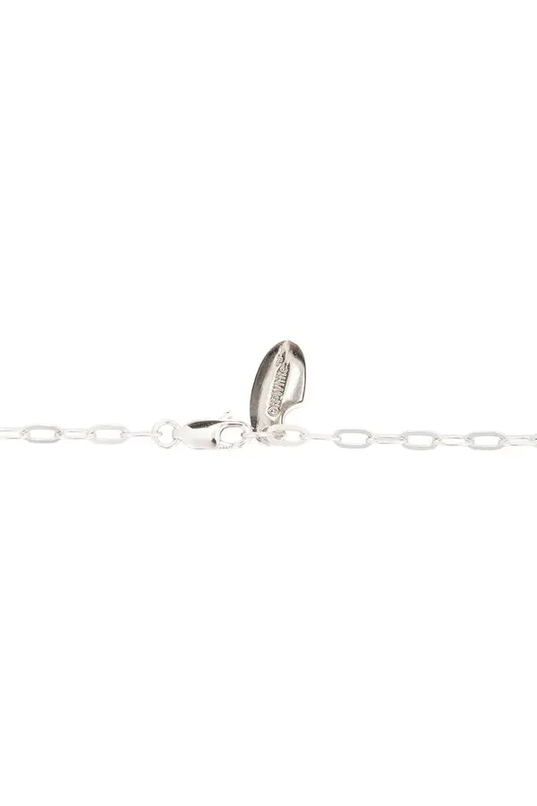 Off-White Hex Nut Chain Pendant Necklace In Metallic