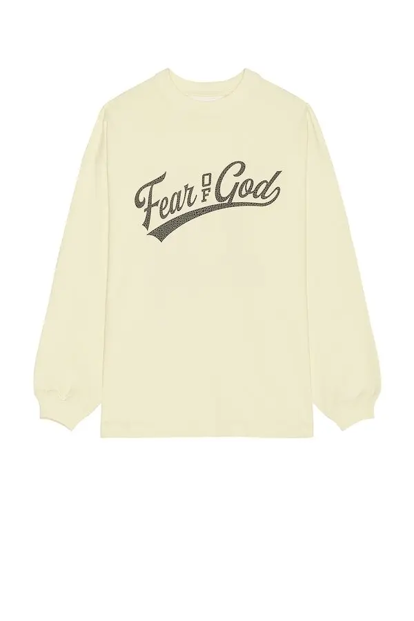 Fear Of God Merch Long Sleeve Tee In White