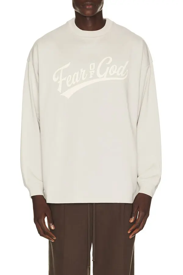 Fear Of God Merch Long Sleeve Tee In Grey - Overcast