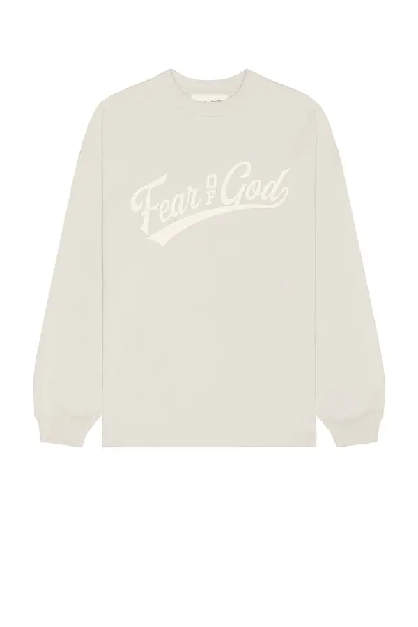 Fear Of God Merch Long Sleeve Tee In Grey