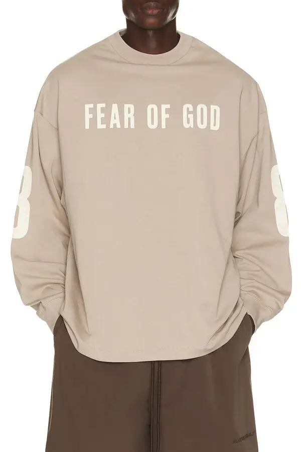 Fear Of God Merch Long Sleeve Tee In Grey