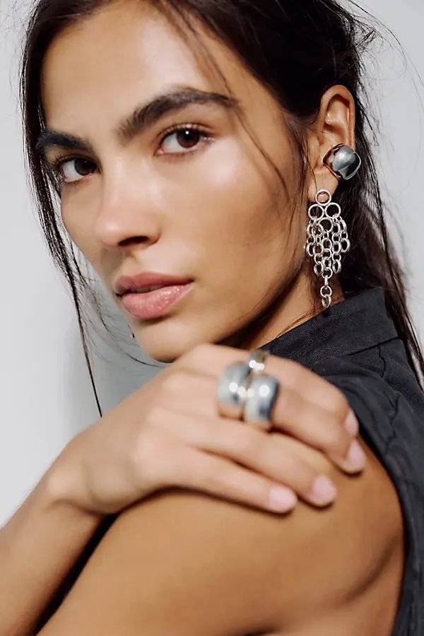Free People Anabel Dangle Earrings - Silver