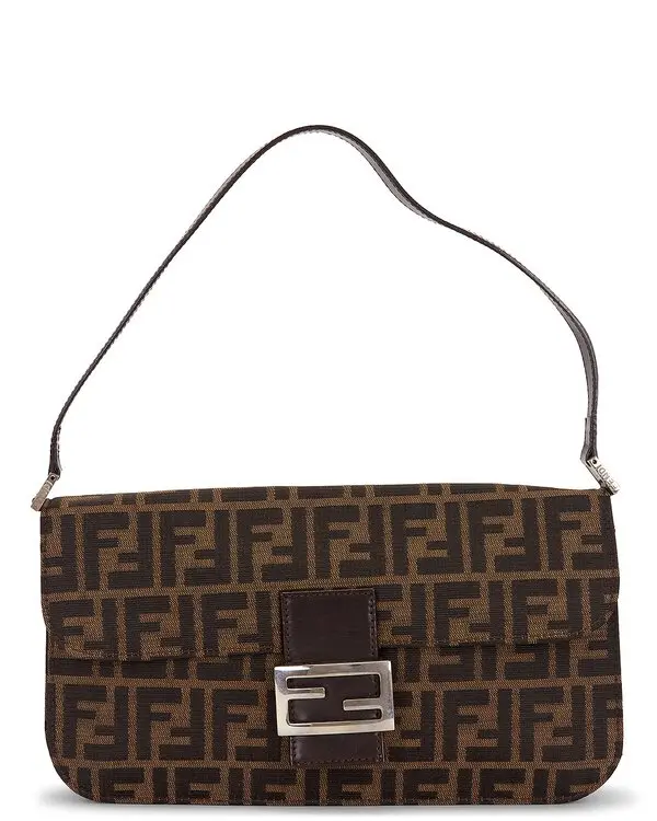 FWRD RENEW Fendi Zucca Baguette Shoulder Bag