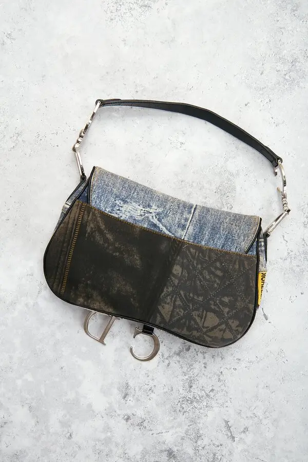 FWRD RENEW Dior Denim Saddle Bag