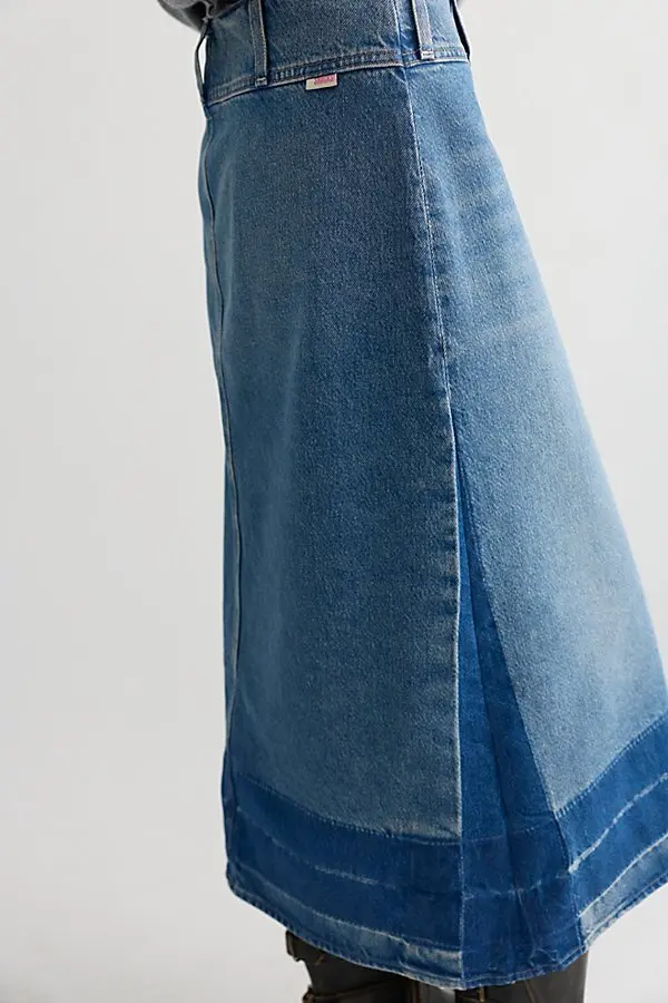 MOTHER The Fortune Cookie Denim Skirt