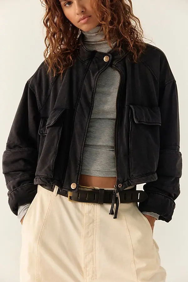 Free People We The Free Wes Washed Jacket - Black