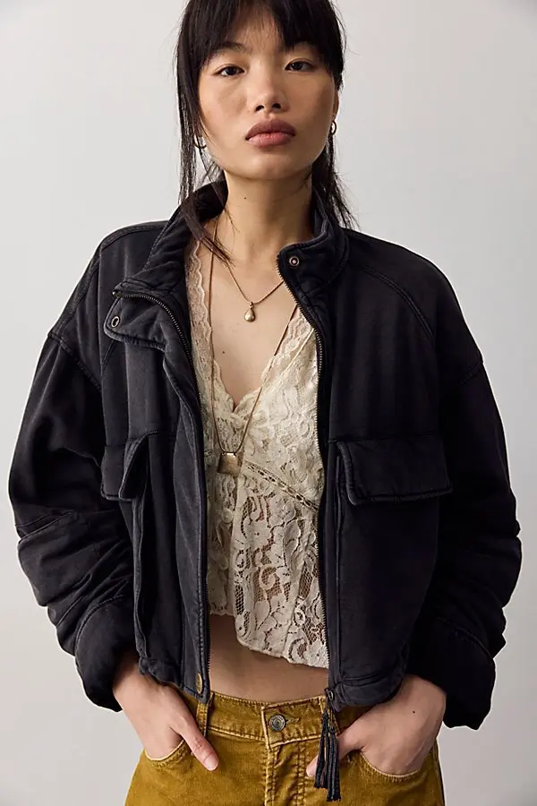 Free People We The Free Wes Washed Jacket - Black