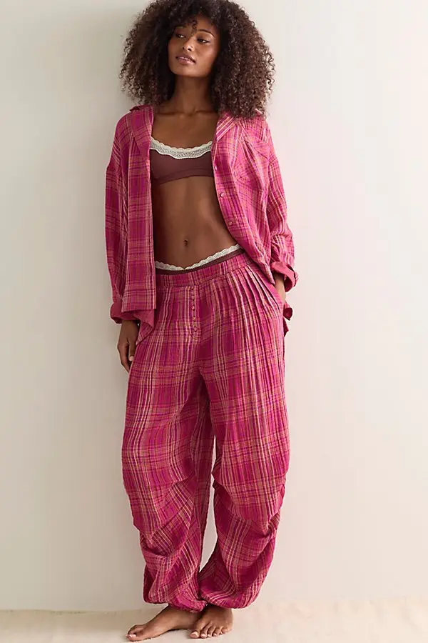 Free People Easy Morning Pj Shirt