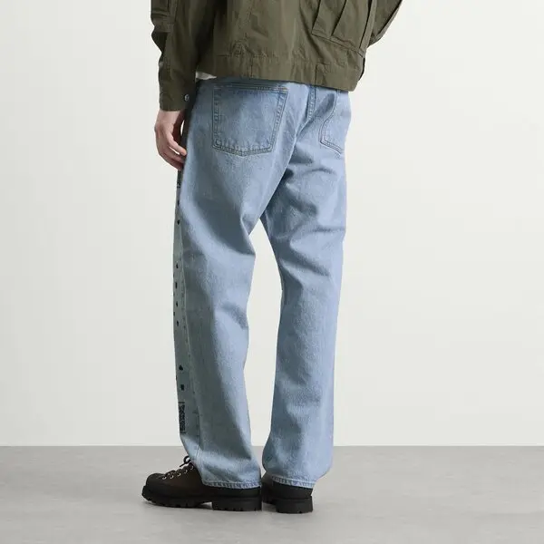 NOMARHYTHM TEXTILE Bandana Embroidery Denim Jeans