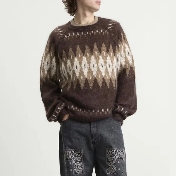 NOMARHYTHM TEXTILE Hand Knit Snowflake Sweater