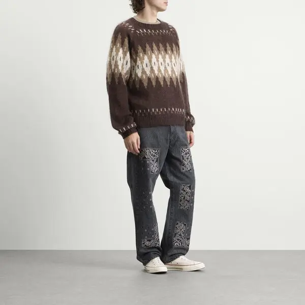 NOMARHYTHM TEXTILE Hand Knit Snowflake Sweater