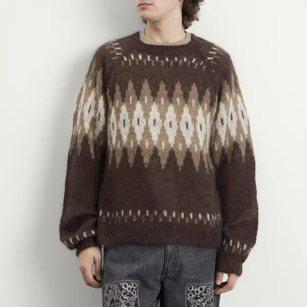 NOMARHYTHM TEXTILE Hand Knit Snowflake Sweater