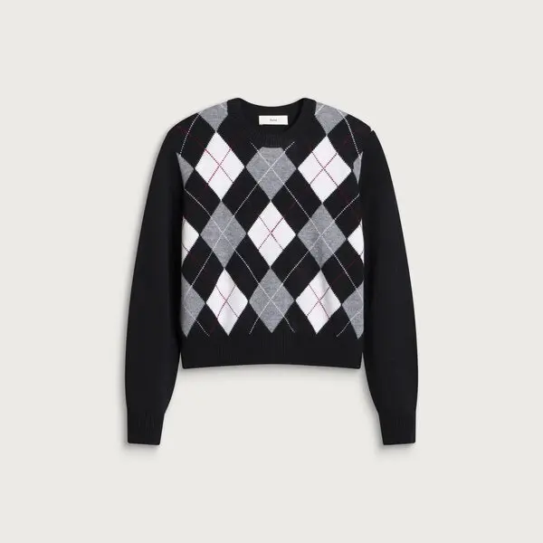 DUNST Argyle Crew Neck Sweater